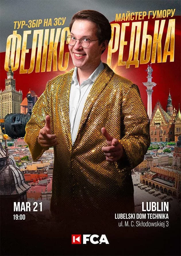 Feliks Redka in Lublin ᐉ Concert ticket Buy on 21 March 2025 ᐉ mticket.pl