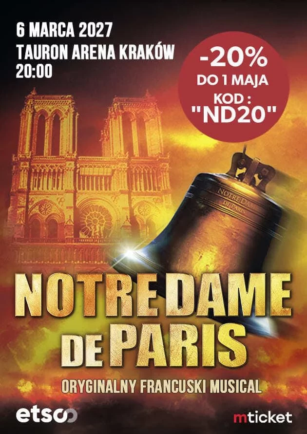 Notre Dame de Paris - Kraków ᐉ Bilet na koncert Kup na 06 marca 2027 ᐉ ...
