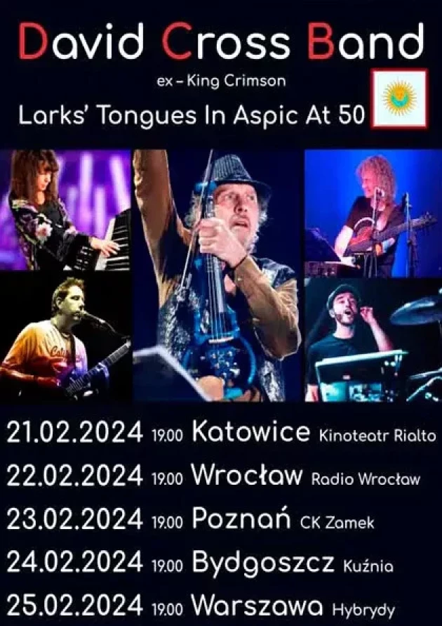 David Cross Band | Larks’ Tongues in Apic at 50 - Wrocław ᐉ Bilet na ...