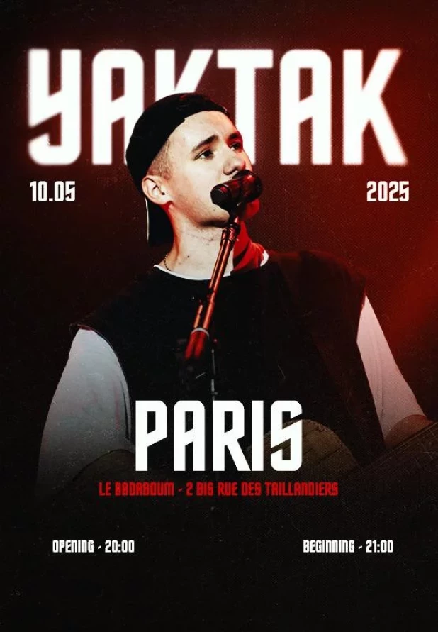 YAKTAK à Paris ᐉ Billet de concert Acheter sur 10 mai 2025 ᐉ mticket.fr