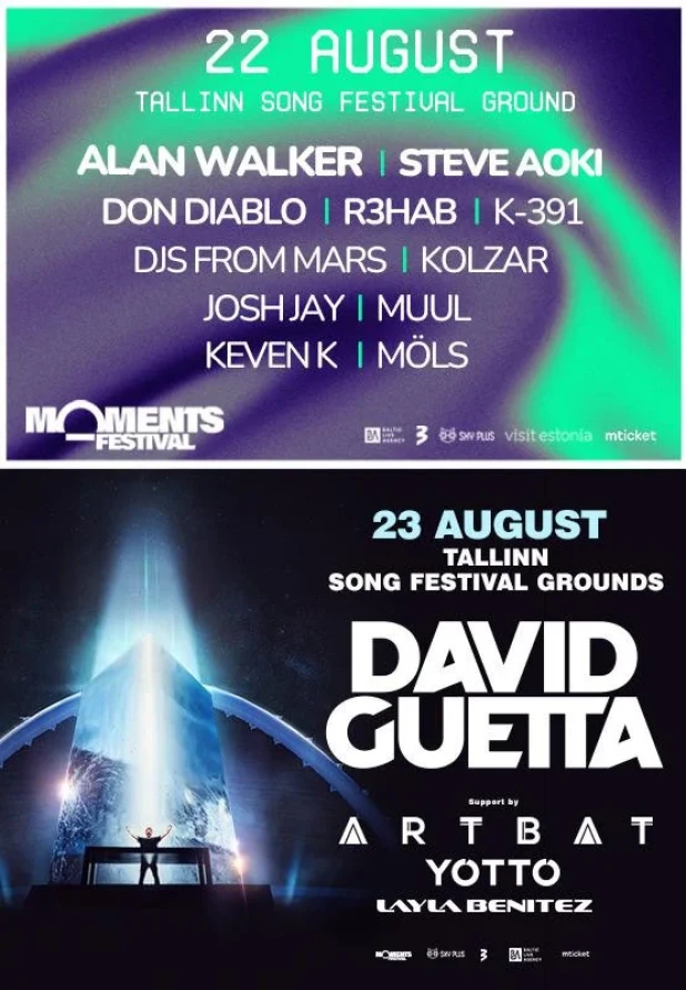DAVID GUETTA + ALAN WALKER + STEVE AOKI COMBO in Tallinn ᐉ Concert ticket Buy on 22 August 2025 ...